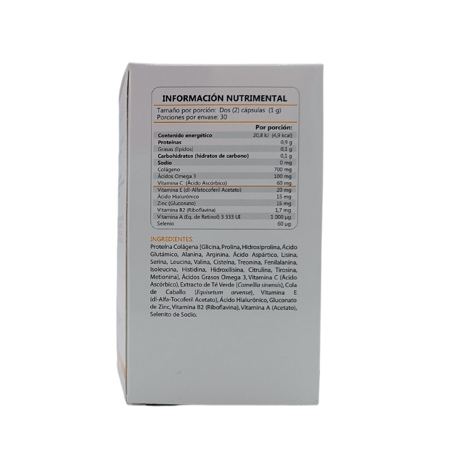 BIOKOSMETIKA JUV 60 CAPSULAS COLAGENO, ACIDO HIALURONICO