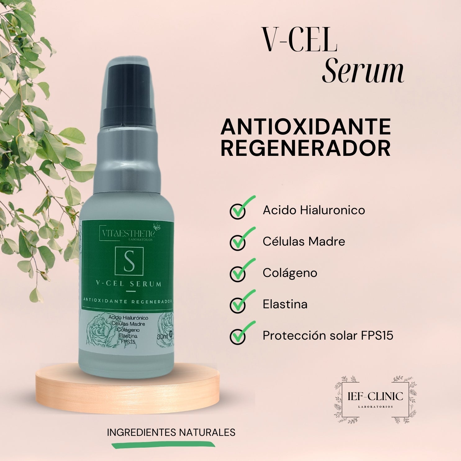 V-CEL SERUM CELULAS MADRE Y PROTECTOR SOLAR