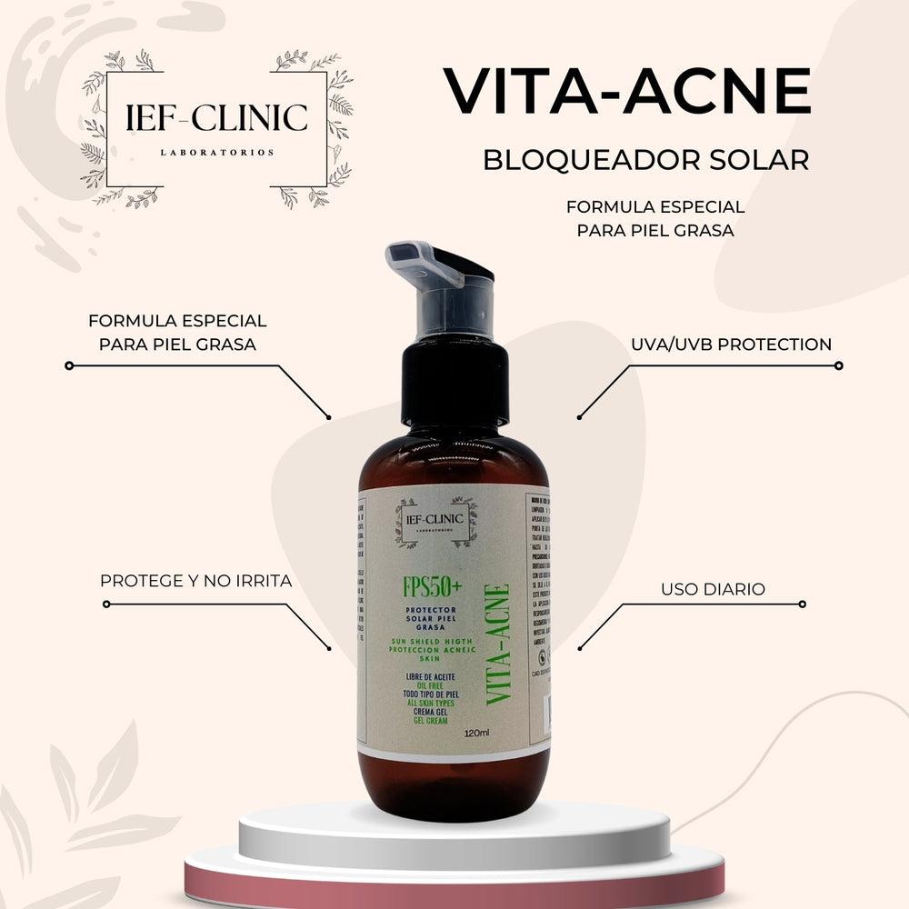 VITA-ACNE PROTECTOR SOLAR PIEL GRASA – IEF-CLINIC LABORATORIOS